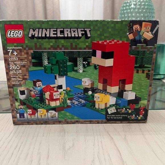 Toys | Lego Minecraft The Wool Farm 21153 Building Kit Sheep Animals ...